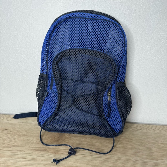 Eastsport | Bags | Eastport Blue Monochrome Mesh Bungee Backpack | Poshmark